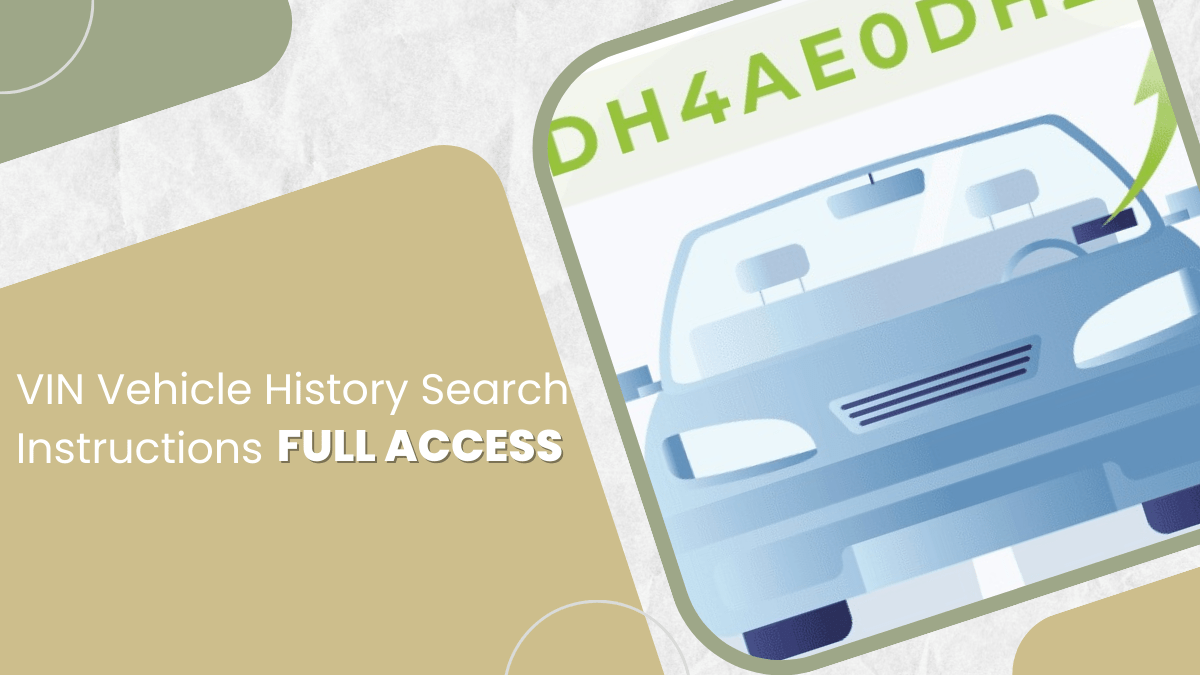 Vin Vehicle History Search Instructions Full Access Cartitles