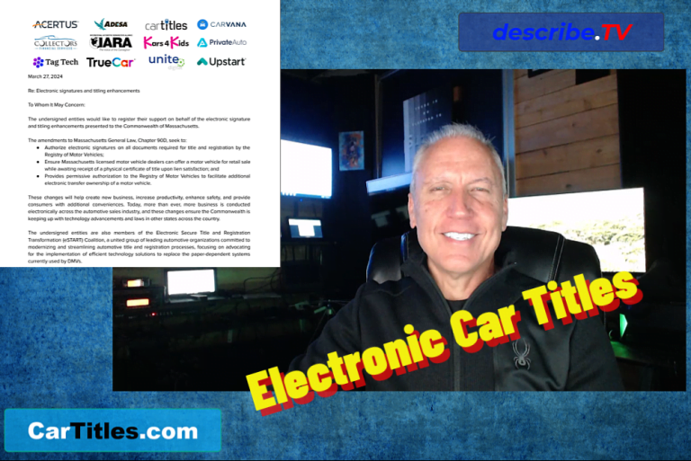 First Step to Getting Electronic Car Titles - CarTitles.com